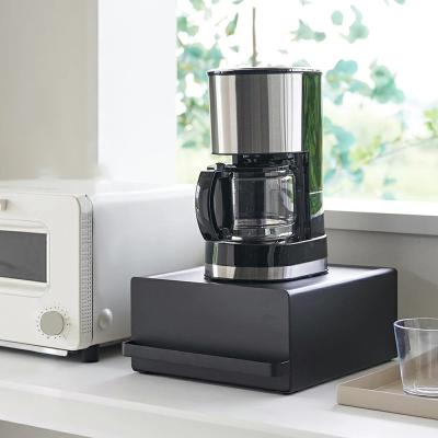 China Kitchen 2 Tier Desktop Japanese Storage Box Pull-out Coffee Machine Base Kettle  Cup  bar Organize Cabinet Tea Bag Rack Drawer for sale