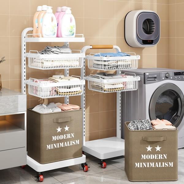 Quality 2 Tiers Collapsible Dirty Hamper Stand Laundry Clothes Other Vegetable Storage Fruit Metal Wire Washing Baskets with Handle for sale