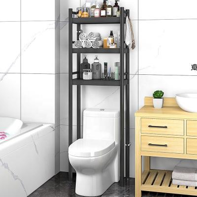 China 2021 High Quality Metal Multi-Layer Floor Shelf Standing Type Storage for above Bathroom Toilet for sale