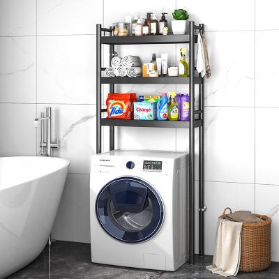 China 2021 New Large-capacity Multi-layer Metal Washing Machine Rack Bathroom Storage Rack Paper Towel Holder for sale