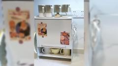 Black Steel Storage Shelf Organizer