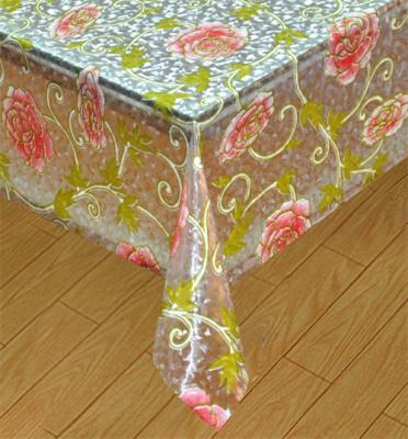 China Espessura transparente 137cm da tampa 0.07mm da toalha de mesa da sala de jantar do PVC 180GSM à venda