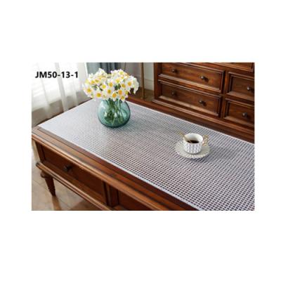 Cina Tovaglia 50Mx20M Gold di Violet Pvc Vinyl Lace Oblong in vendita