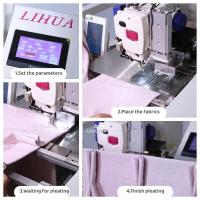 China Electronic Operation Lihua Digital Touch Screen Automatic Pleating Machine at Discount for sale