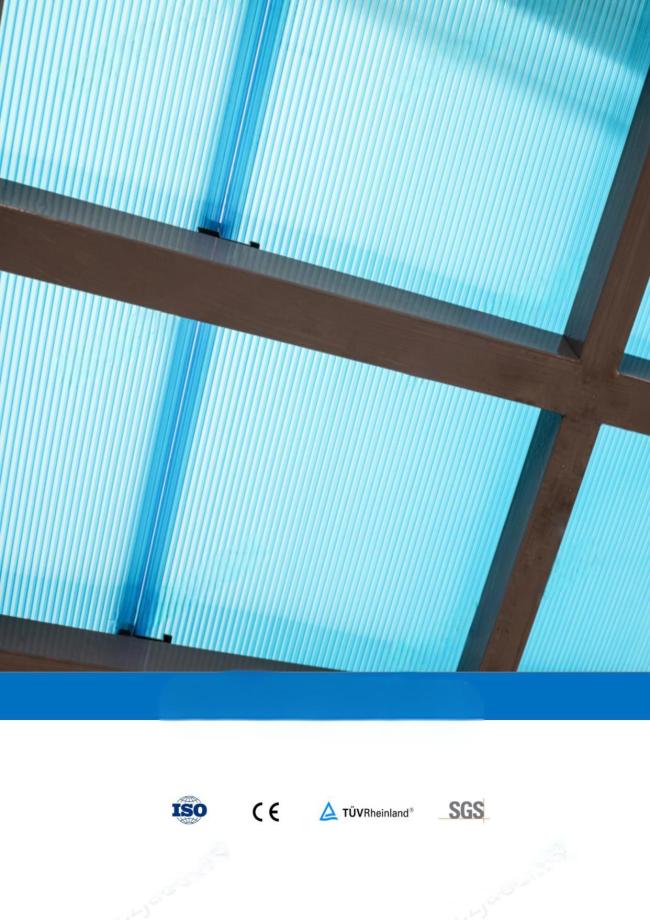 Walkway canopy constructed with U-lock polycarbonate sheets