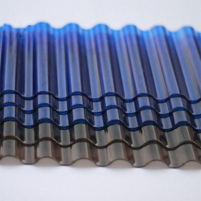 China Polycarbonate Corrugated Plastic Skylight Sheet Customized Length 0.8mm-2.8mm for sale