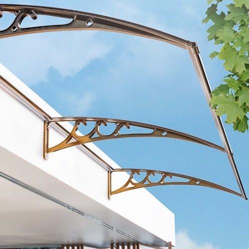 600mm White Awning Bracket Perfect Fit For Polycarbonate Sail Material Door Canopy