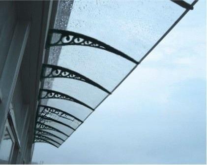 600mm White Awning Bracket Perfect Fit For Polycarbonate Sail Material Door Canopy