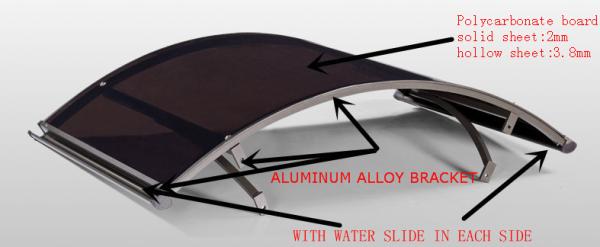 Quality Rainbow Polycarbonate Canopy For Window for sale