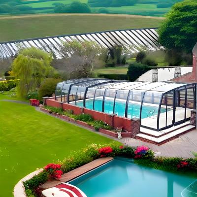 China 16mm Lightweight Flexible Polycarbonate Pool Enclosure Panel for Quick Indoor Pool Cover for sale