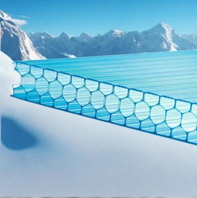 China 2.1m*5.8m Size 10mm Honeycomb Polycarbonate Sheet Superior Light Diffusion And Thermal Insulation For Construction for sale
