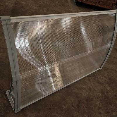 China Split Panel Polycarbonate Awning with Plastic Frame for Doors Windows for sale