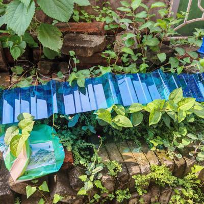 China 0.8mm to 2.8mm Blue Corrugate PC Board for weather resistance roofing and canopy for sale
