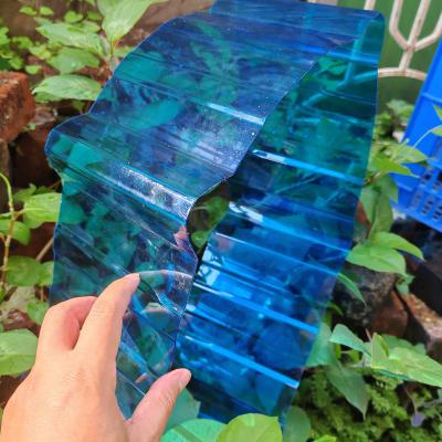 China Blue Plastic Polycarbonate corrugated Sheet Impact-Resistant and Lightweight for Enhanced Functionality and Design for sale