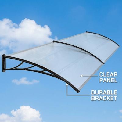 China Adjustable Extend Length PC Canopy Balcony Awnings Durable Transparent Polycarbonate Sheet Shelter Designed for Outdoor Business for sale