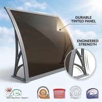 China TOPPC21 PC Solid Sheet Canopy Awning 10 Year Warranty Noise Reduction Custom Width for sale