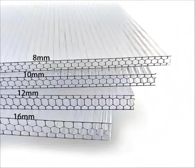 China Polycarbonate Hollow Sheet PC Board Normal Size 2.1 5.8m Durable Lightweight Transparent Material for Industrial Applications for sale