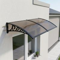 China TOPPC06 Wall-Mounted Polycarbonate Window Awning 2.5mm Solid Sheet Manual Sunshade Canopy for sale