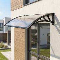 China TOPPC06 Wall-Mounted Polycarbonate Window Awning 2.5mm Solid Sheet Manual Sunshade Canopy for sale