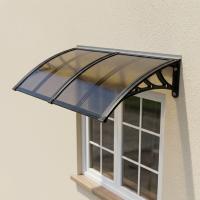 China TOPPC06 Wall-Mounted Polycarbonate Window Awning 2.5mm Solid Sheet Manual Sunshade Canopy for sale