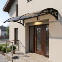 China TOPPC06 Wall-Mounted Polycarbonate Window Awning 2.5mm Solid Sheet Manual Sunshade Canopy for sale