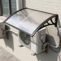China TOPPC06 Wall-Mounted Polycarbonate Window Awning 2.5mm Solid Sheet Manual Sunshade Canopy for sale