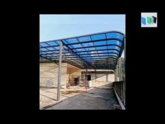 Rechthoekige carport van polycarbonaat met UV-bescherming