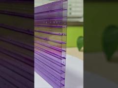 Lightweight Impact-Resistant Purple Polycarbonate Hollow Sheet For Roofing Glazing Needs