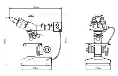 China Upright Metallurgical Microscope , Vertical Illumination Reflected Light Microscope for sale