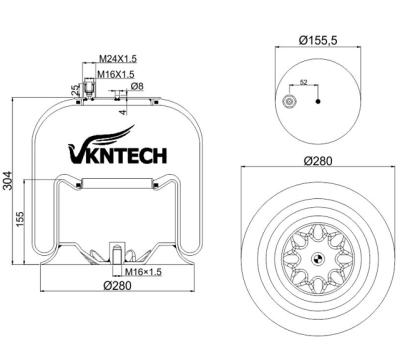 China TRUCK  AIR SPRING FOR MERCEDES BENZ A 974.320.02.17 A 974.320.04.17 A 946.320.02.17  Contitech 4757NP02 REPLACED BY VKNTECH 1K4757-2 for sale