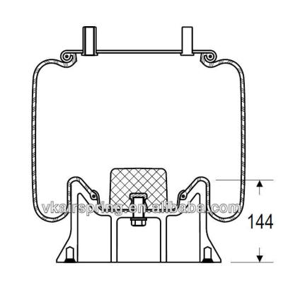 China W01-358-9083 Natural Rubber Air Bag Suspension Spring 1R12-066 Air Ride Suspension System Spare Parts Alloy Piston for sale