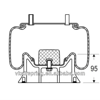 China Good Price Air Suspension Bag For PETERBILT 03-07887 Firestone W01-358-8852 Air Spring for sale