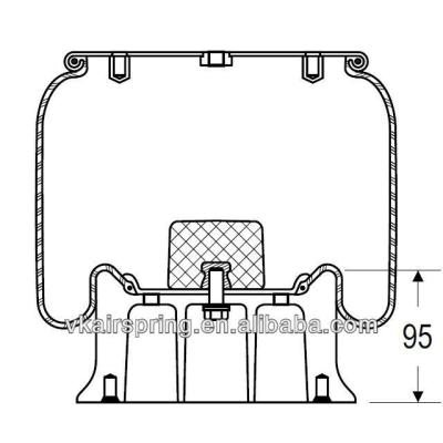 China Rubber Navistar 501559C-1 -2 Air Spring Bellow for sale