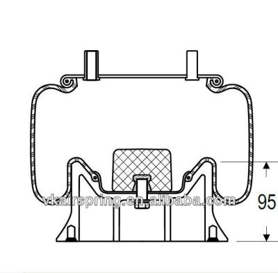 China W01-358-91natural Rubber Air Bag Suspension Spring 1R12-132 Air Ride Suspension System Spare Parts Alloy Piston 9 10-12 for sale
