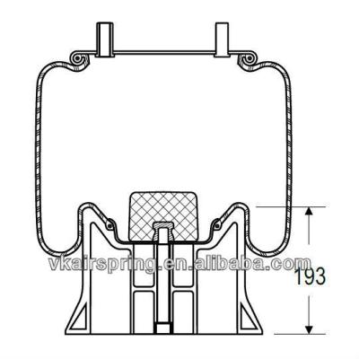 China Plastic Piston Truck Air Spring W01-M58-9131 Firestone Air Bellows 4159NP09 1R12-721 for sale