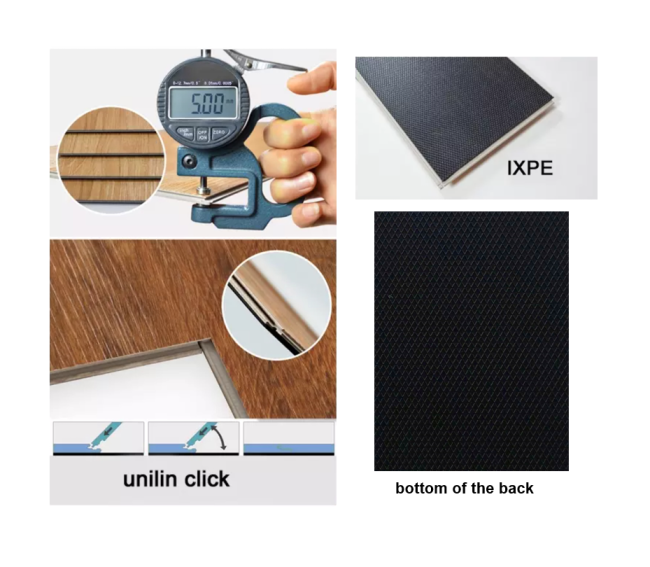 GKBM FT-W19011 Eco-friendly Click Waterproof Fireproof Thin Oak Grain Stone Composite Vinyl SPC Flooring 7