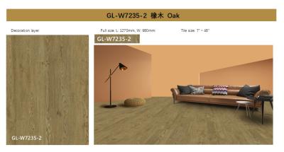 中国 防水堅いポリ塩化ビニールのビニールSPCのフロアーリングの板のUnilinのかちりと言う音のカシGL-W7235-2 販売のため