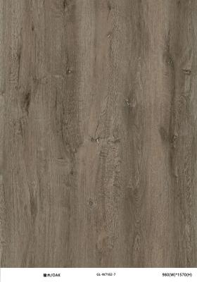China GKBM gl-w7182-7 Stijve Steen Vinyl Samengestelde SPC die UVunilin vloeren klikt Eik Te koop