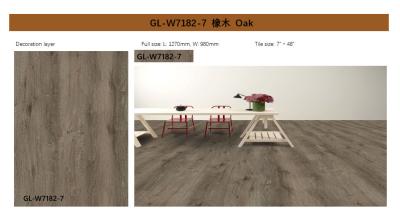 Cina Vinile rigido SPC composito della pietra di GKBM GL-W7182-7 che pavimenta la quercia UV di clic di Unilin in vendita