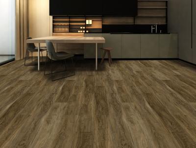 China 5mm 0.3mmWL Modern Elastic Luxury Click SPC Flooring Walnuts Plastic Composite for sale