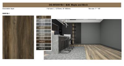 Cina Unilin clicca la quercia biodegradabile di pavimentazione di legno GKBM DG-W50001B di Glueless della betulla dell'acero di SPC in vendita