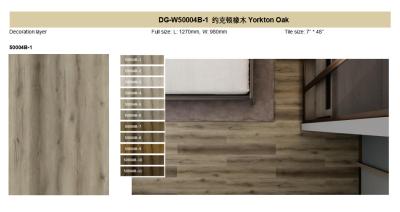 Cina Pavimentazione di legno DG-W50004B impermeabile di SPC di clic non adesivo della quercia di Yorkton in vendita