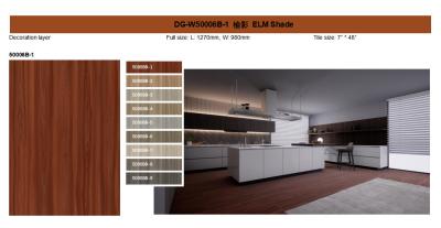 China Sombra de madera incombustible Burlywood del OLMO del tecleo del suelo del proceso estadístico del grano de GKBM DG-W50006B-1 en venta