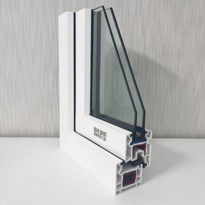 중국 배수용 홈 디자인과 GKBM 60 UPVC 여닫이 창 윈도우 프로파일 판매용