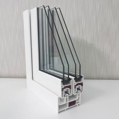 Cina Profili dell'estrusione UPVC di GKBM 88 per la finestra di scivolamento bianca in vendita