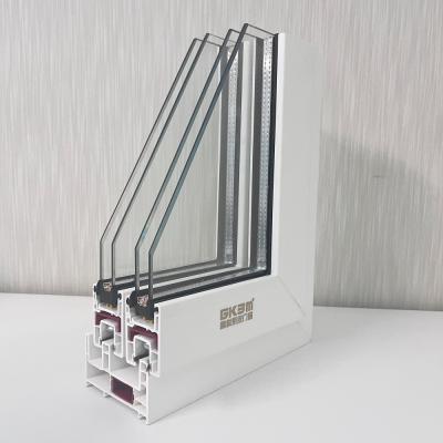 Cina Profili dell'estrusione UPVC di GKBM 88 per la finestra di scivolamento bianca in vendita