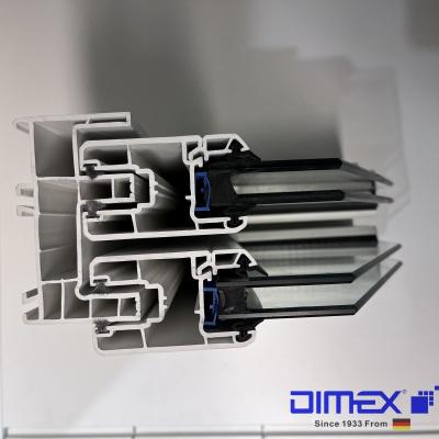 China DIMEX L108 2.5mm UPVC Profiles For Sliding Window And Door for sale