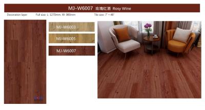 China Rosy Wine Red Click SPC Flooring 5mm 0.3-0.6mm GKBM Greenpy MJ-W6007 for sale