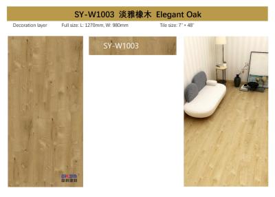 China Elegante Eik 4mm SPC-Bevloeringswoonkamer GKBM Greenpy sy-W1003 Te koop
