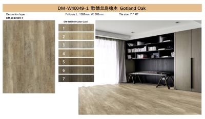 China Roble compuesto plástico GKBM DM-W40049 de Gotland de la base de la prueba húmeda de la piedra renovable rígida del proceso estadístico 4m m en venta